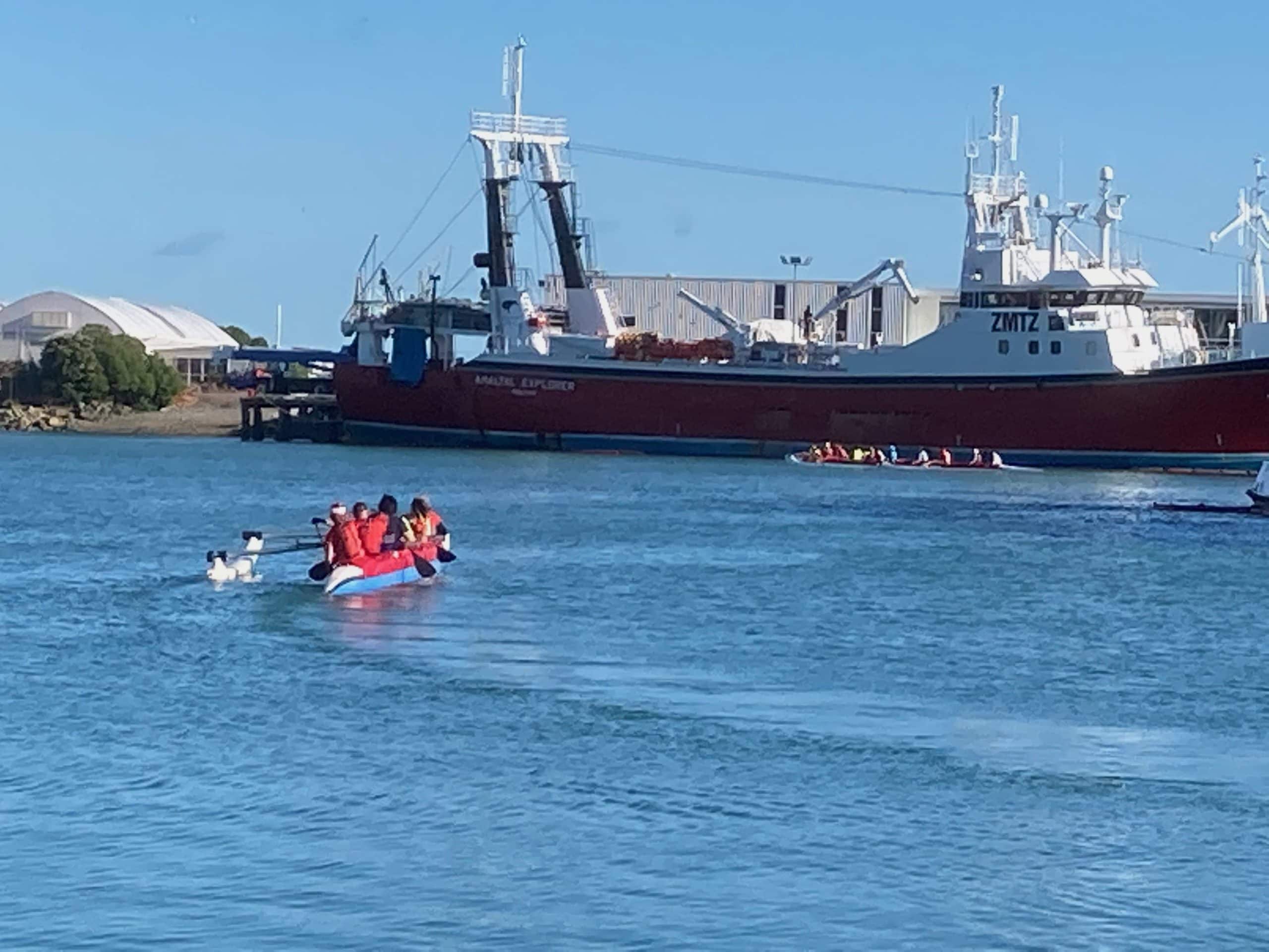 Moturoa-Rabbit Island (sort of) paddle - Maitahi Outrigger Canoe Club